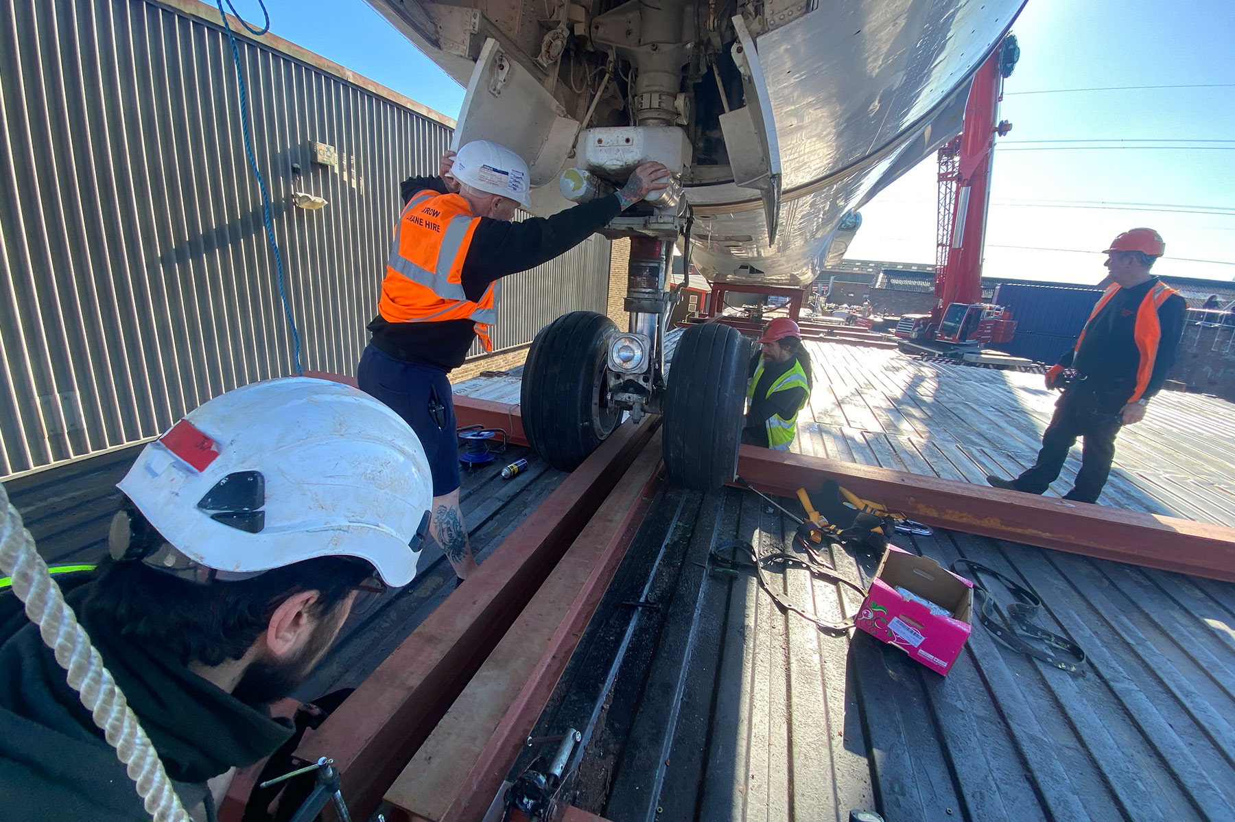 Sparrow Crane Hire lifts Boeing aircraft body at PYTCH Event Organisers ...