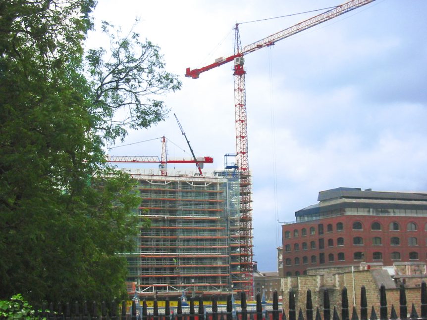 City Tower Cranes in Central London | Sparrow Crane Hire