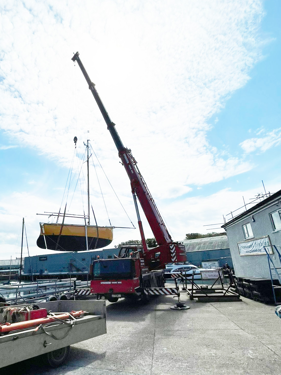 Boat Crane Lift | Sparrow Crane Hire Ltd