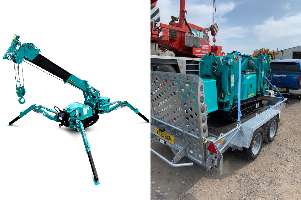 Sparrow Crane Hire takes delivery of a brand new Maeda MC285C-3 Spider ...