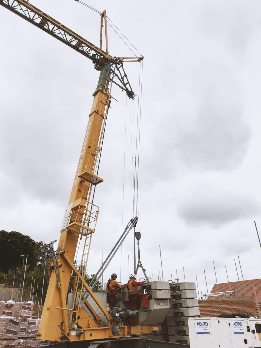 Liebherr 32tt Self Erecting Pedestrian Operated Tower Crane in Surrey
