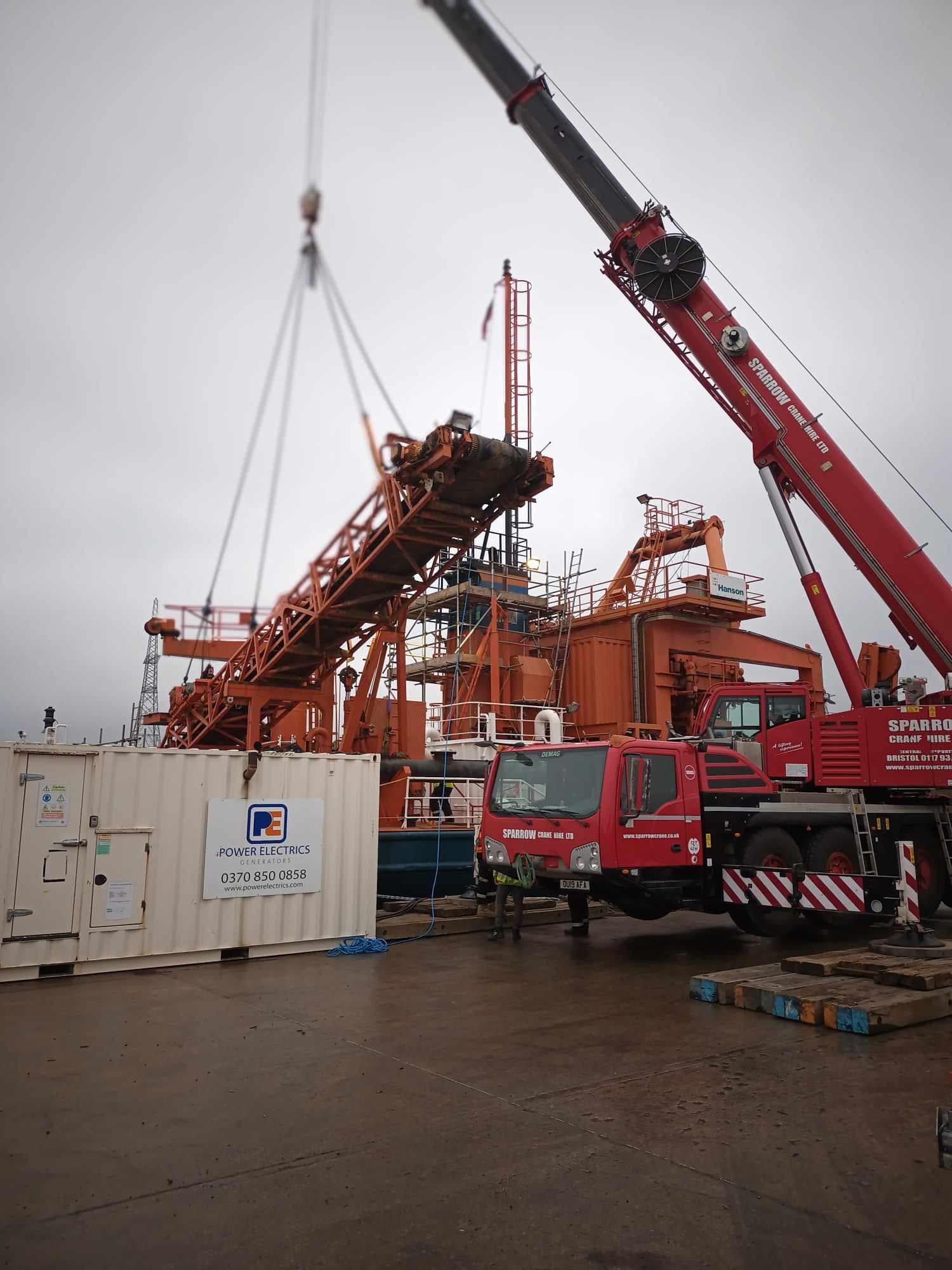 A Demag AC100-4L working on a boat refit in Avonmouth | Sparrow Crane Hire