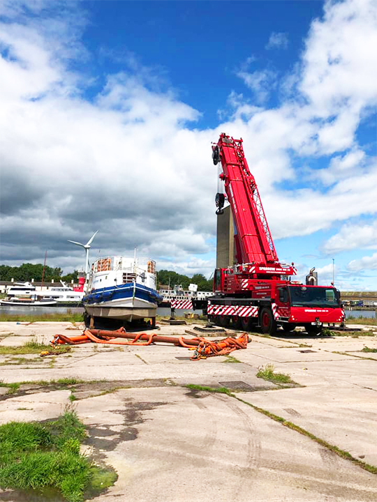The King Arthur at Sharpness docks on a trip to the other side of ...