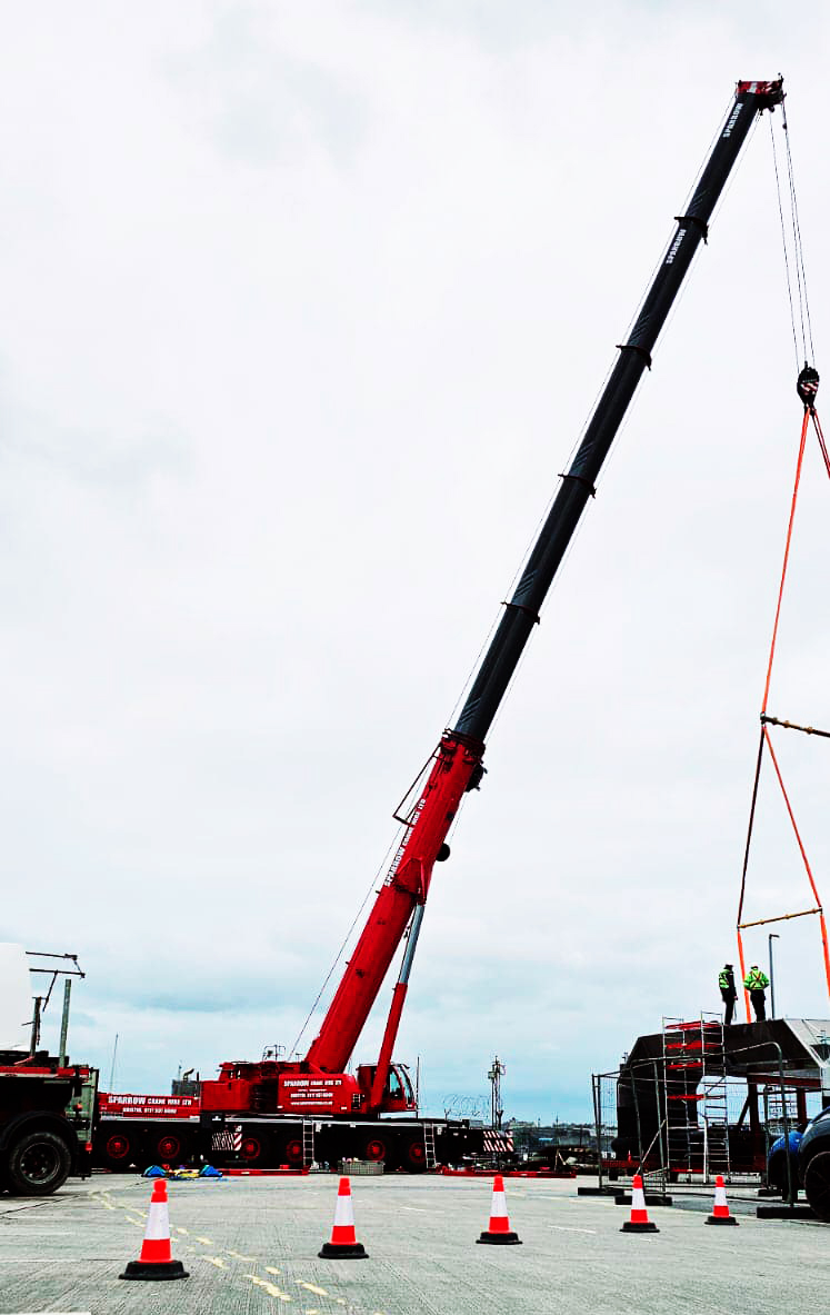 Sparrow Crane Hire lifting a hydrogen powered USV into the water at ...