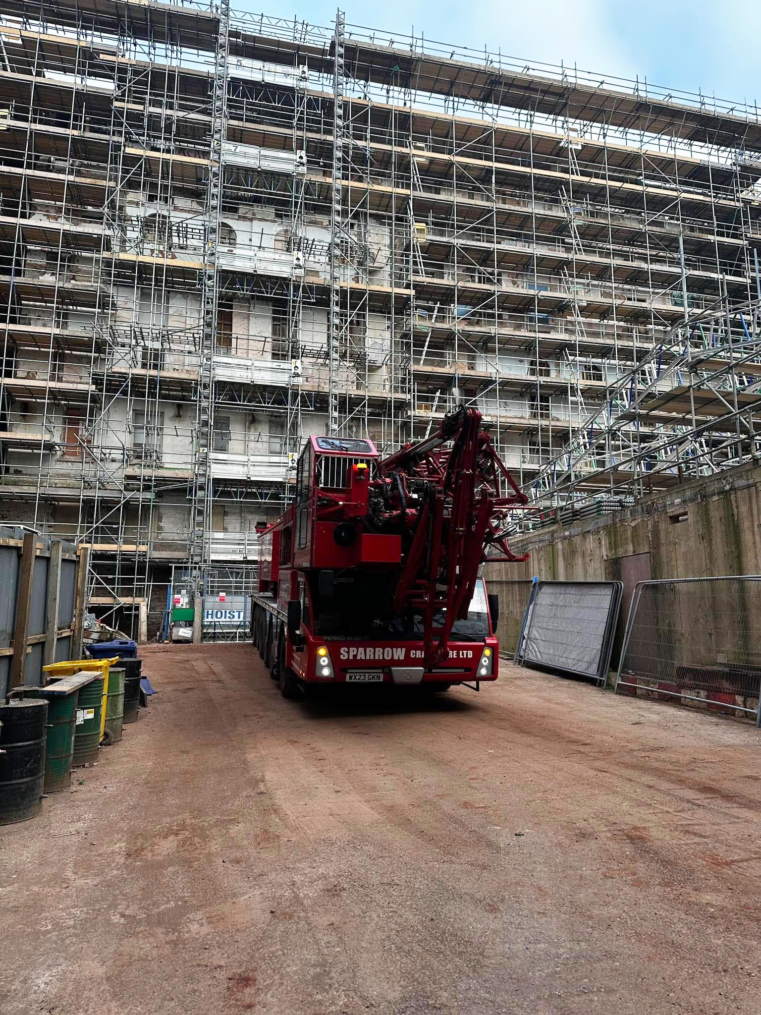 Our Spierings SK1265-AT6 at the old British Royal Infirmary, Bristol with tight access | Sparrow ...