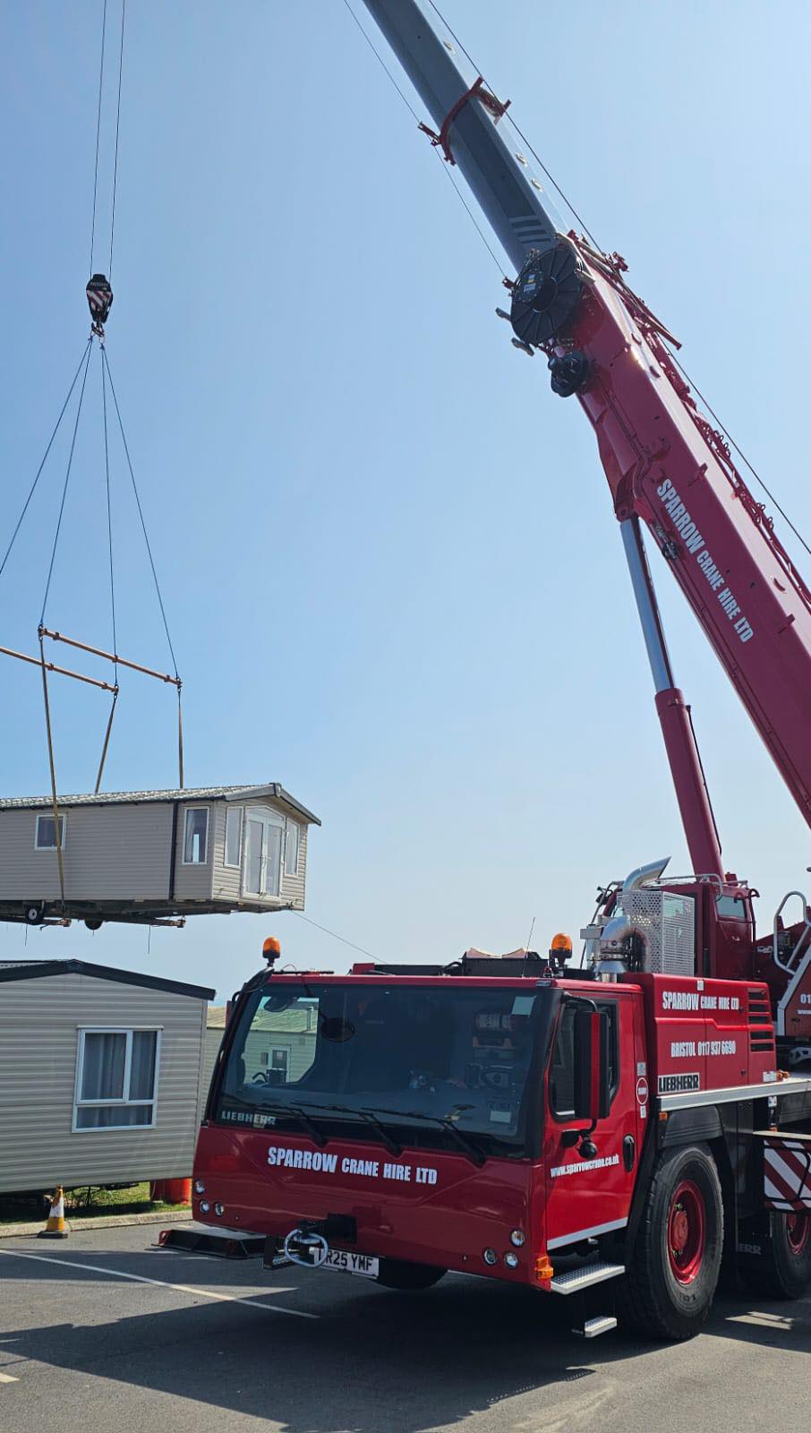Our new Liebherr LTM1150-5.3 working in the Devon sunshine | Sparrow ...
