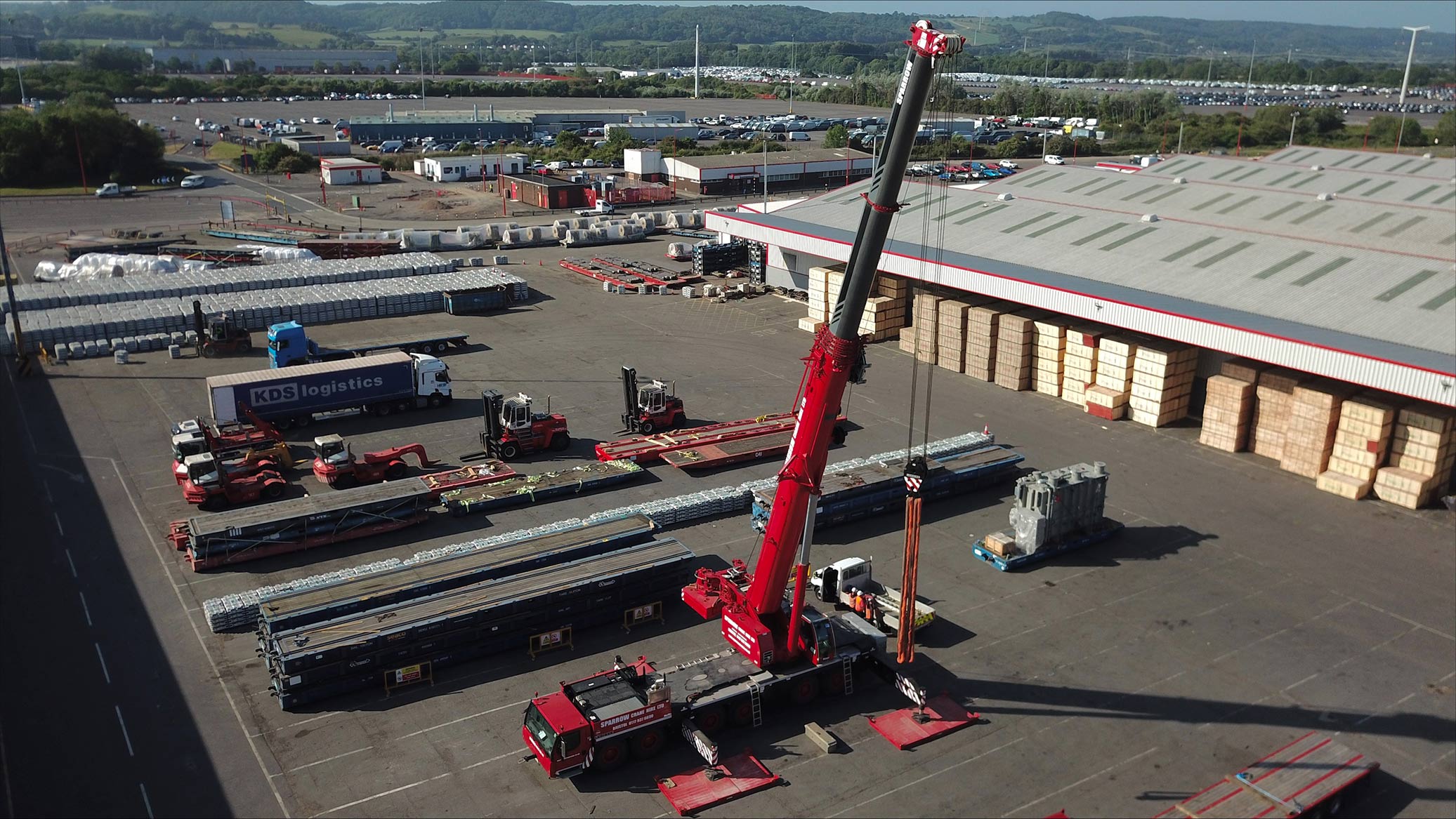 Our Liebherr LTM1300-6.3 lifts at 57te transformer at Royal Portbury ...