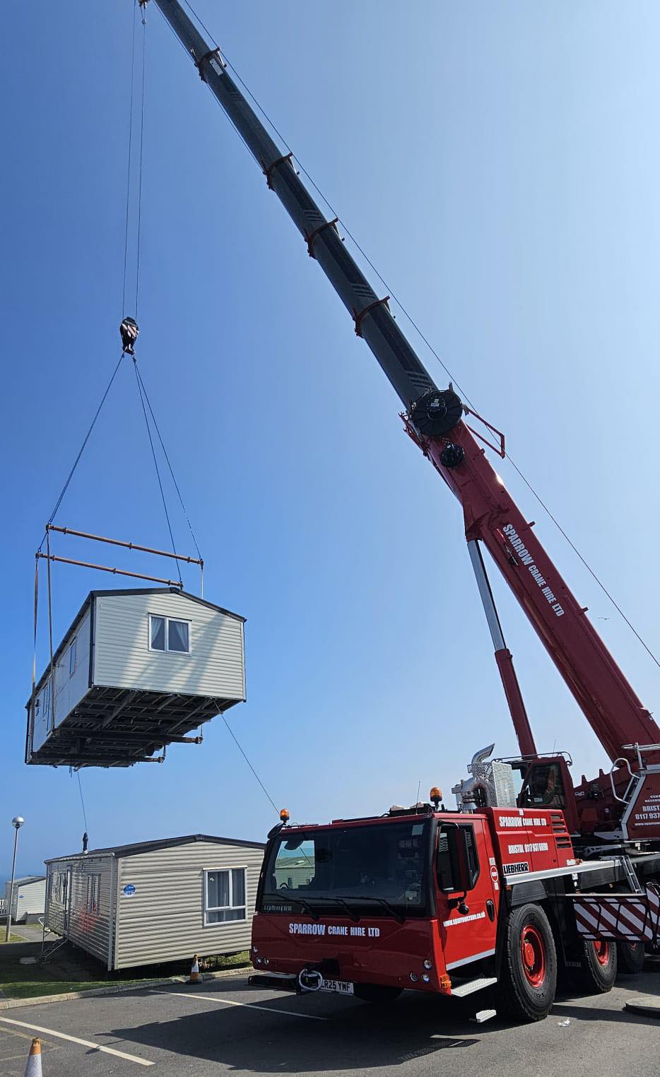 Our new Liebherr LTM1150-5.3 working in the Devon sunshine | Sparrow ...