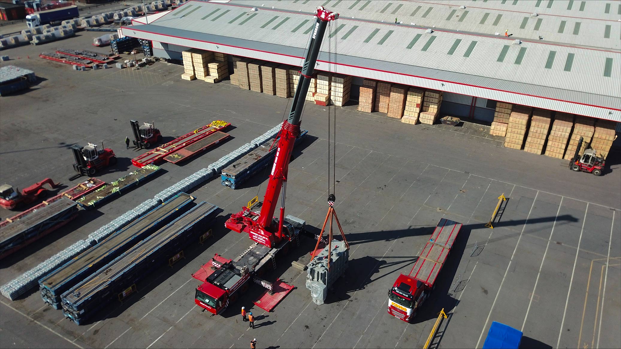 Our Liebherr LTM1300-6.3 lifts at 57te transformer at Royal Portbury ...