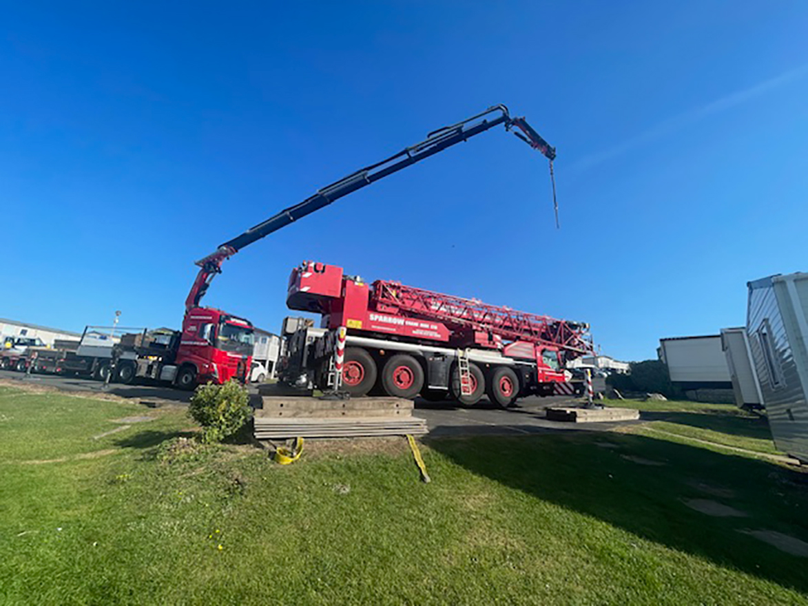 Our FASSI 710 Hiab Crane busy in the towns and cities through Devon ...